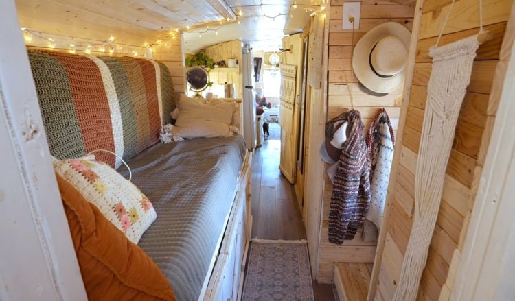 Musicians’ Tiny Home Skoolie for Family & Tour Bus - Tiny House Blog